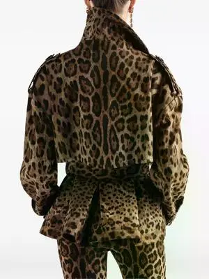 Dolce & Gabbana Leo-print Cotton Drill Jacket