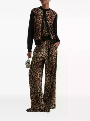 Dolce & Gabbana Leo-print Wool Cardigan