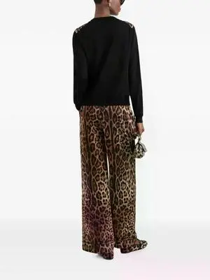 Dolce & Gabbana Leo-print Wool Cardigan