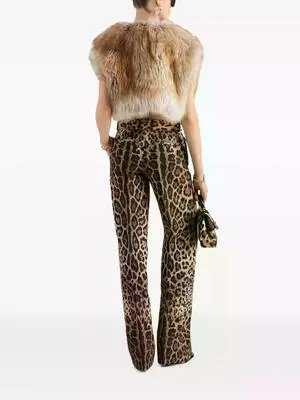 Dolce & Gabbana Leo-print Brocade Trousers