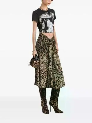 Dolce & Gabbana White Graphic T-shirt - Black