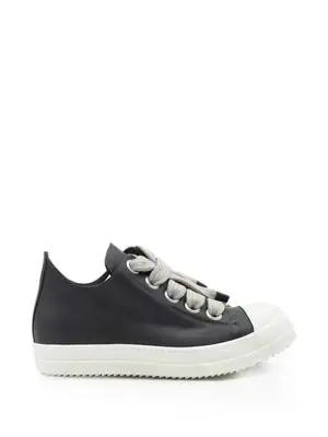 Rick Owens Leather Lace-up Sneakers - Black
