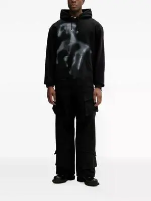 HELIOT EMIL Wide-leg Multi-pocket Cargo Trousers