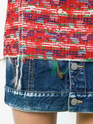 Dsquared2 Fitted Dress With Denim Hem