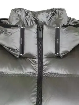 Moncler Quilted Hooded Jacket With Detachable Hood - Grey