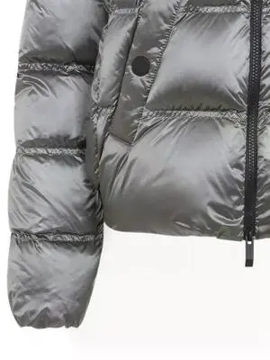 Moncler Quilted Hooded Jacket With Detachable Hood - Grey