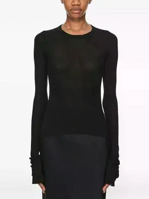 Rick Owens Ribbed Long-sleeve T-shirt - Black