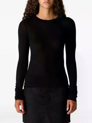 Rick Owens Ribbed Long-sleeve T-shirt - Black