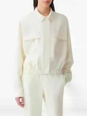 Fabiana Filippi Elasticated-hem Flap-pocket Bomber Jacket