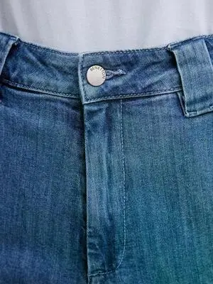 BENETTON High-waisted Cropped Jeans With Silver-tone Hardware
