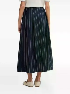 BENETTON Pinstriped Pleated Skirt