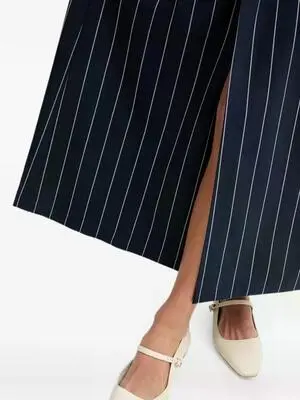 BENETTON Pinstriped Pleated Skirt