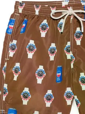 MC2 SAINT BARTH Printed Swim Shorts - Brown