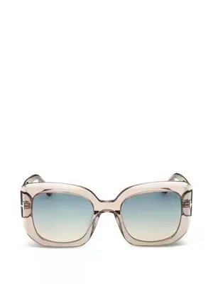 TOM FORD Carla Square-frame Sunglasses - Neutrals