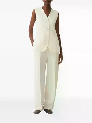 Fabiana Filippi V-neck Sleeveless Vest - Neutrals