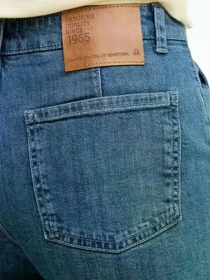 BENETTON Wide-leg Pressed-crease Jeans