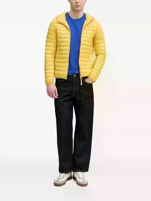 BENETTON Hooded Quilted Jacket - Yellow