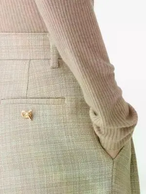 Fabiana Filippi Pleated Check Pattern Trousers
