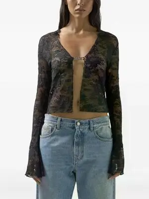 Gcds Lace Flared Sleeve Shirt