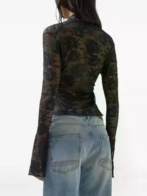 Gcds Lace Flared Sleeve Shirt