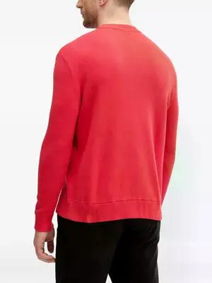 BENETTON Embroidered Logo Trimmed Crew Neck Sweater