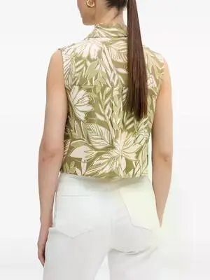 GAUDI Leaf-print Sleeveless Shirt