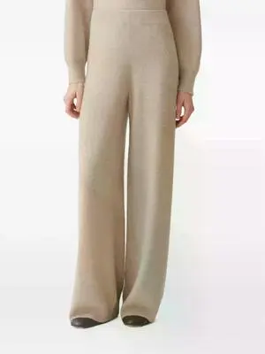 Fabiana Filippi Wide-leg Sequin-embellished Knitted Trousers - Neutrals