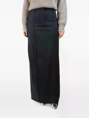 G. Seam-detail Maxi Skirt - Grey