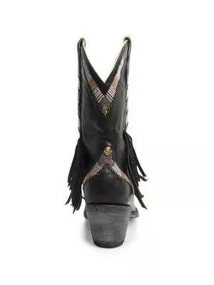 Jessie Western Beaded Fringe Cowboy Boots