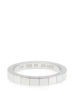 Cartier Lanière Logo-engraved Ring In White Gold - Silver