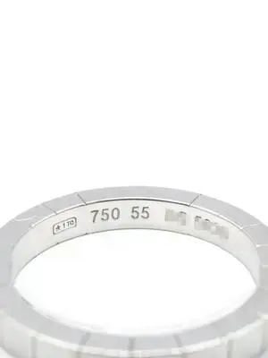 Cartier Lanière Logo-engraved Ring In White Gold - Silver