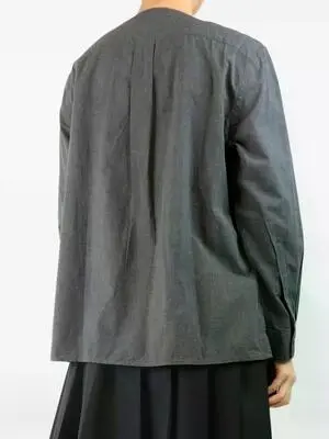 MARGARET HOWELL Cotton Neck-tie Shirt - Grey