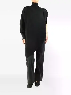 Alaïa Wool Asymmetric Funnel-neck Sweater