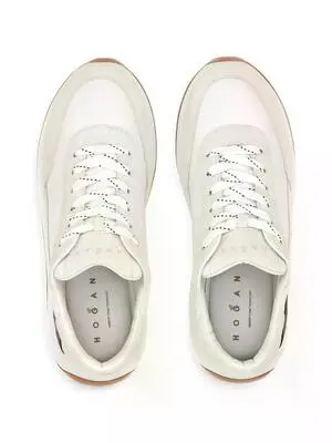 Hogan Off Panelled Lace-up Sneakers