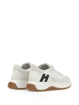 Hogan Off Panelled Lace-up Sneakers