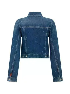 7 For All Mankind Crystal Embellished Denim Jacket