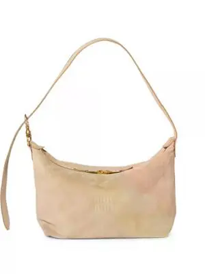 Miu Miu Miu Miu Suede Shoulder Bag Neutrals