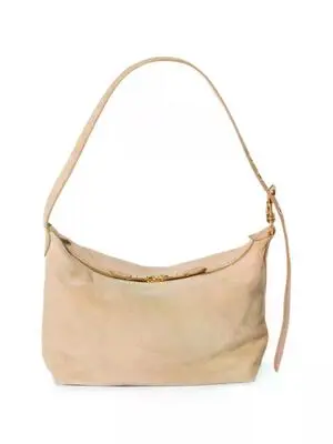 Miu Miu Suede Bag With Gold Tone Hardware - Neutrals