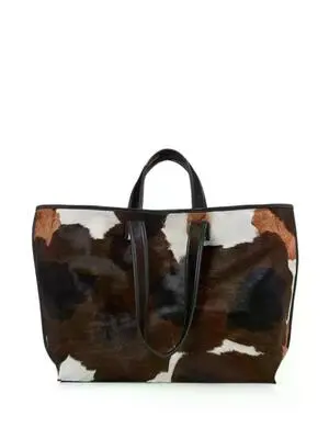 KASSL EDITIONS Cow Hair Tote Bag - Brown