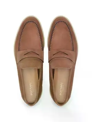 POTAMY Suede Penny Loafers