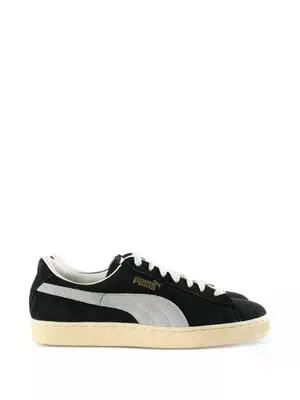 PUMA Suede Logo Print Sneakers - Black