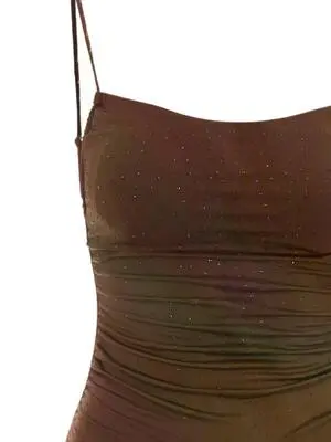 MC2 SAINT BARTH Ruched Swimsuit With Crystal Embellishments
