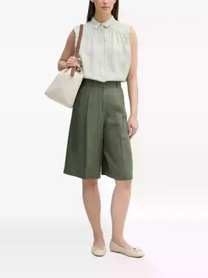 BENETTON Sleeveless Gathered Shirt - Green