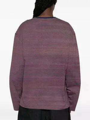 Miu Miu Striped Long Sleeve Henley Top