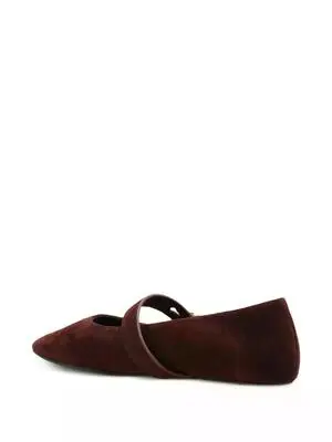 Tory Burch Suede Logo-button Ballet Flats