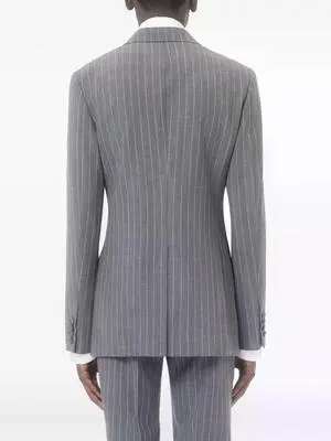 Valentino Garavani Single-breasted Jacket In Pinstripe Wool