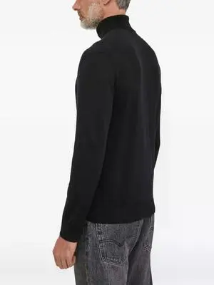 BENETTON Roll Neck Long Sleeve Fine Knit Pullover - Black
