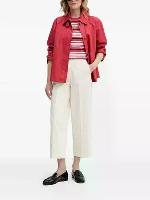 BENETTON Raglan-sleeve Button-up Coat - Red