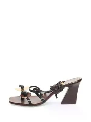Tory Burch Patos Lace-up Heeled Sandals - Brown