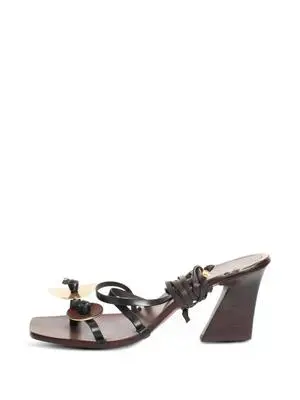 Tory Burch Patos Lace-up Heeled Sandals - Brown